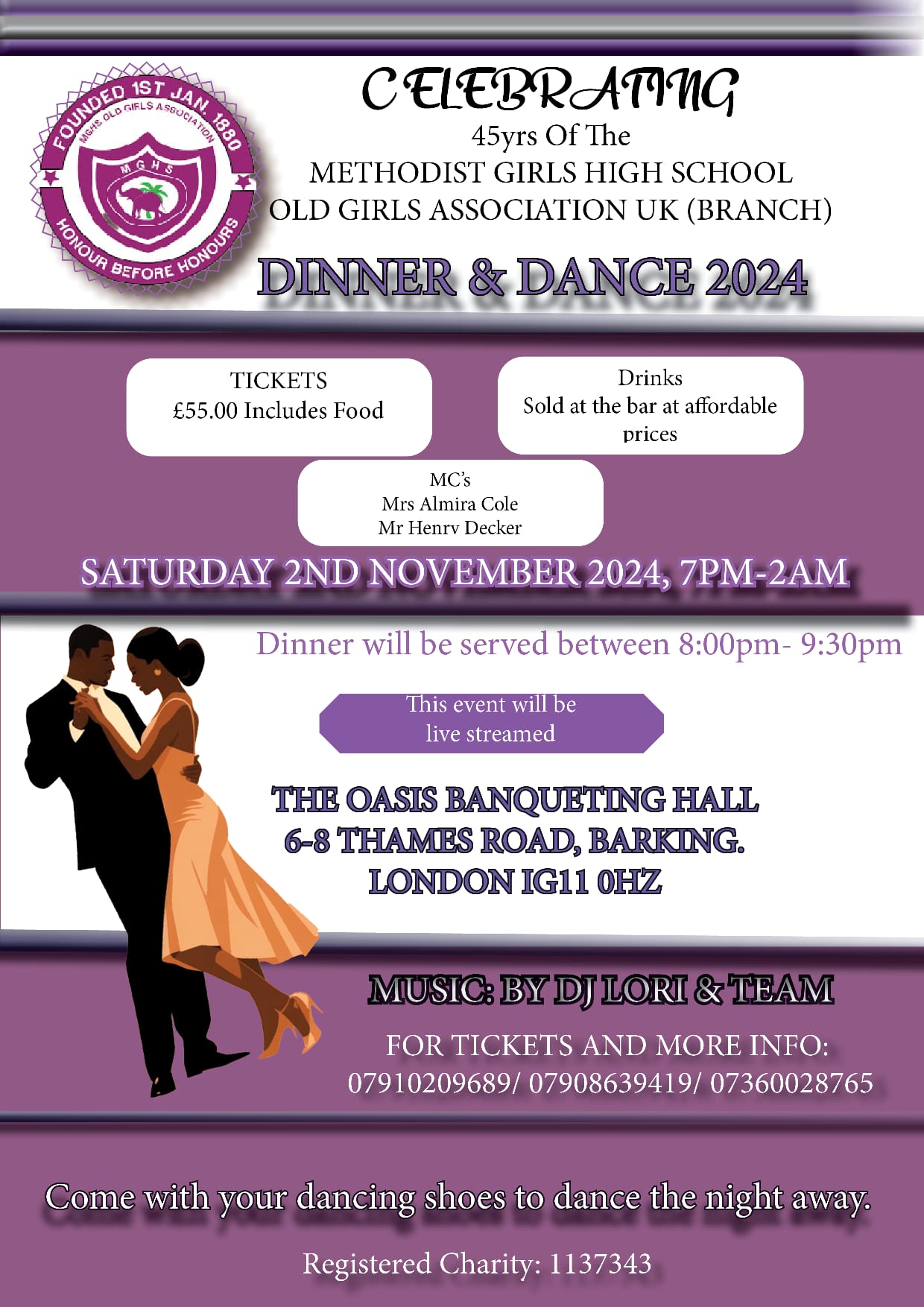 Dinner & Dance 2024 – MGHS Old Girls UK